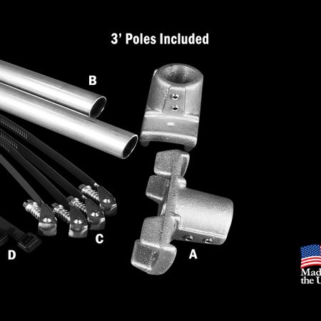 Pole Banner Single Kit – Aluminum 1″ | Banner Mounting Hardware | Image ...