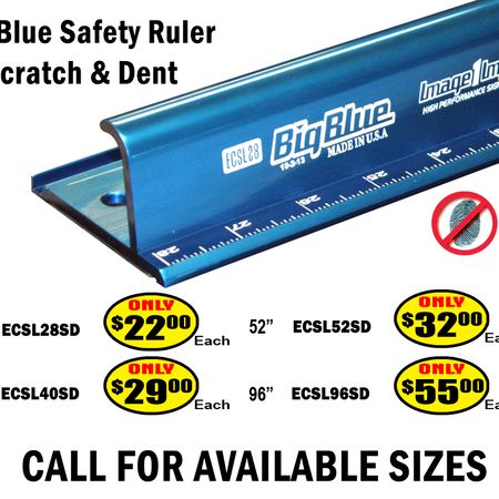 Big Blue Safety Ruler Scratch & Dent | Warehouse Clean-up | Image One ...